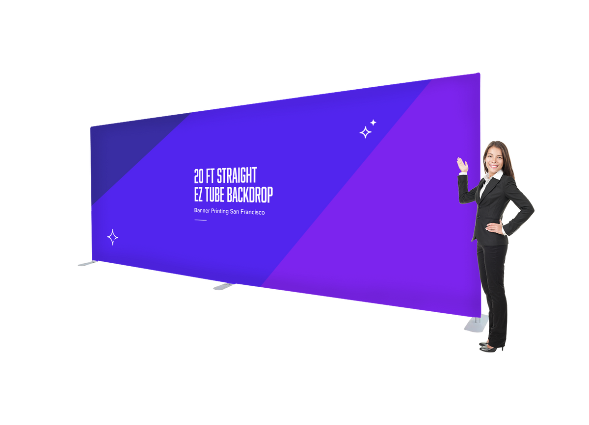 Banner Printing San Francisco | 20ft Straight EZ Tube Backdrop